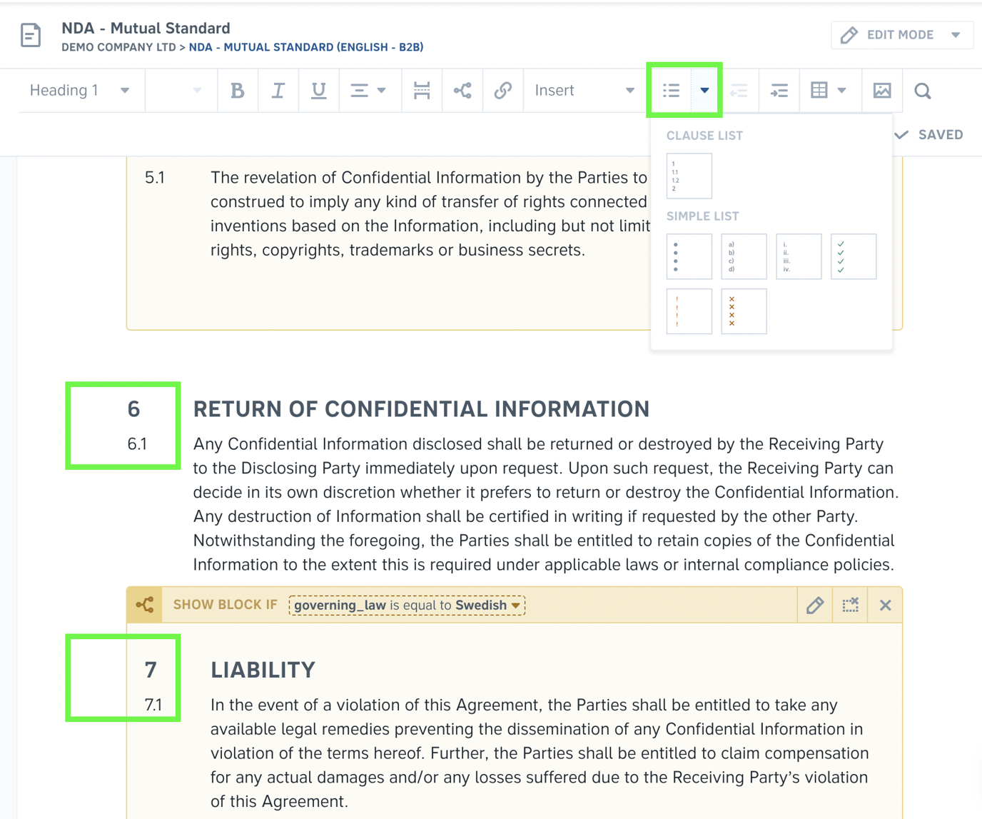 Styling & formatting